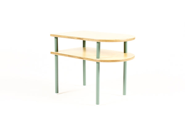 #2188 - Modernist / Minimalist Plywood + Tubular Steel Rectangular Sid ...