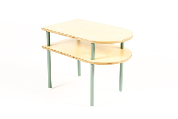 #2188 - Modernist / Minimalist Plywood + Tubular Steel Rectangular Sid ...